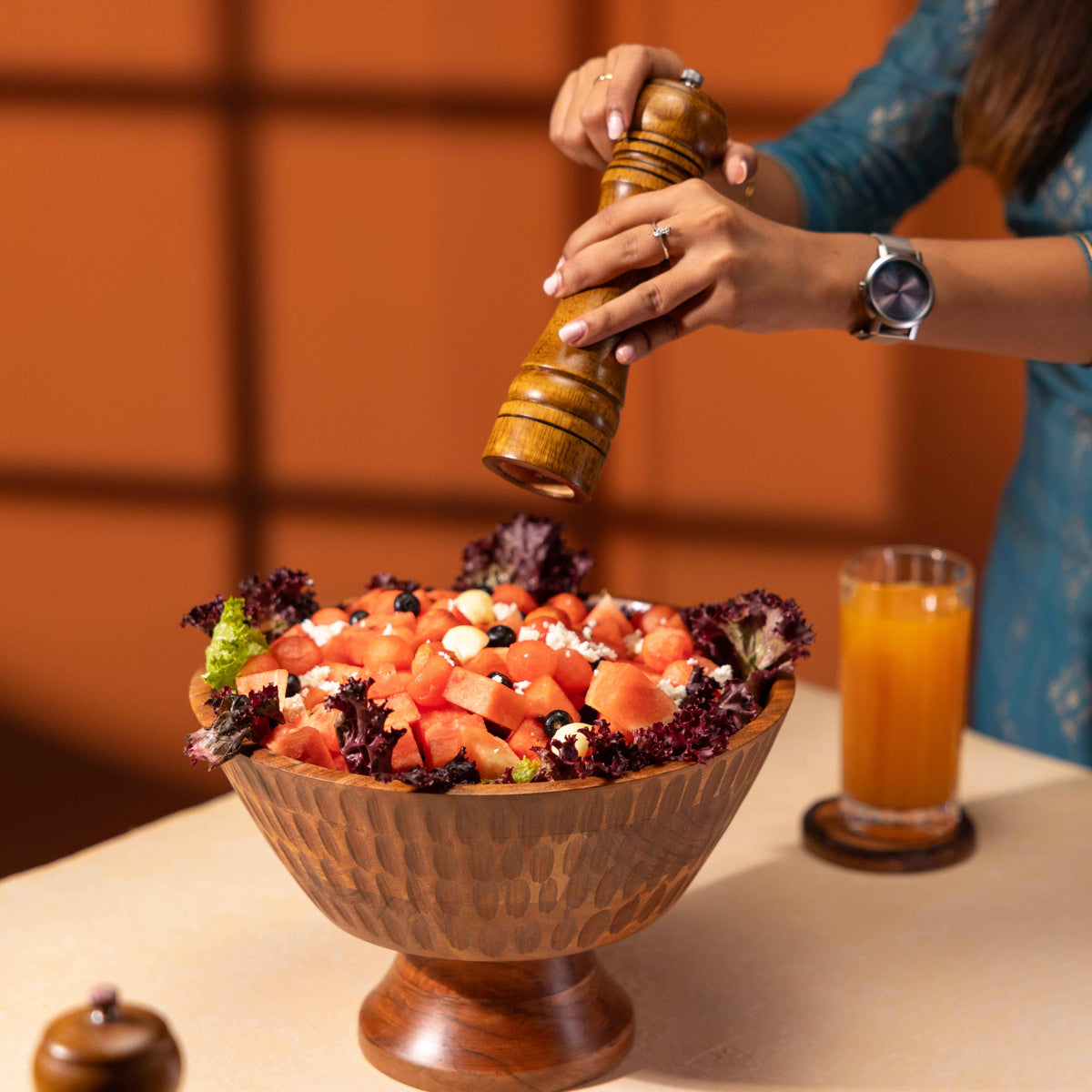 Kalash Acacia Wood Multipurpose Bowl – Ireka Homes